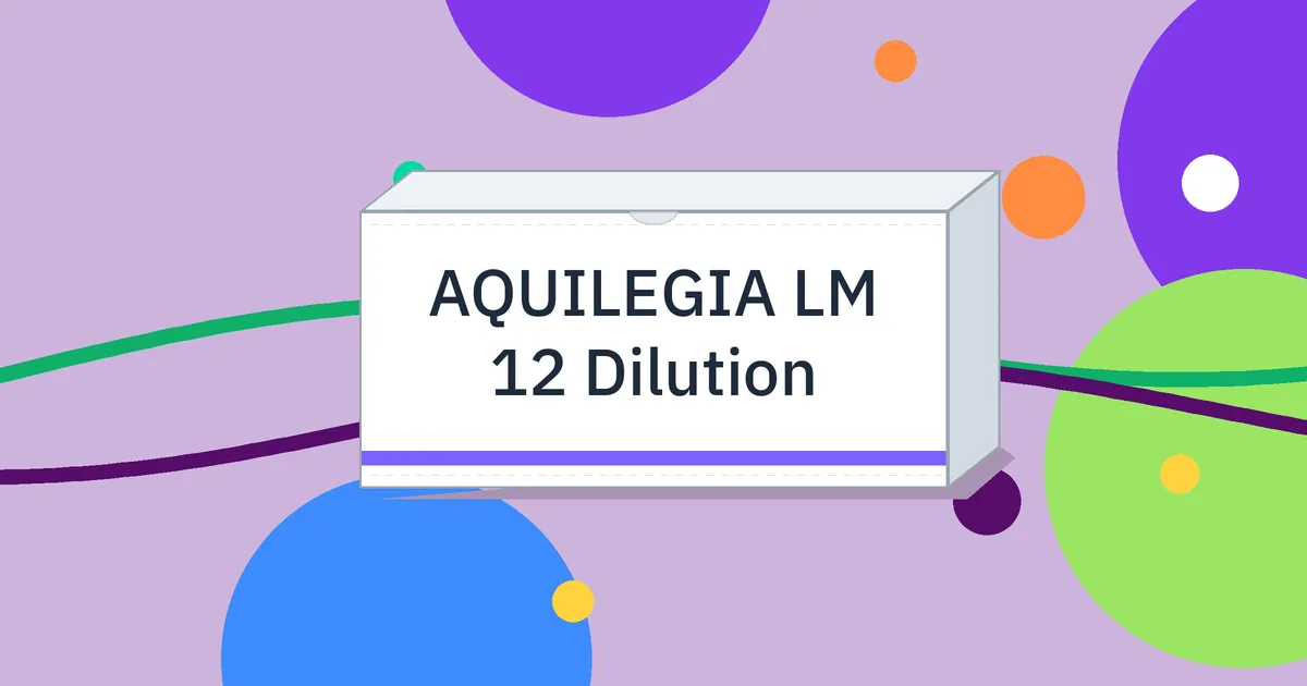 Symbolbild: Packung mit der Aufschrift AQUILEGIA LM 12 Dilution (PZN 13383741) – Verfügbarkeit und Bezug in Apotheken in Frankfurt am Main
