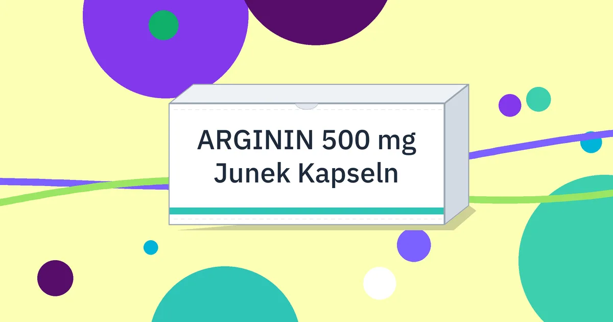 Symbolbild: Packung mit der Aufschrift ARGININ 500 mg Junek Kapseln (PZN 10030692) – Verfügbarkeit und Bezug in Apotheken in Frankfurt am Main