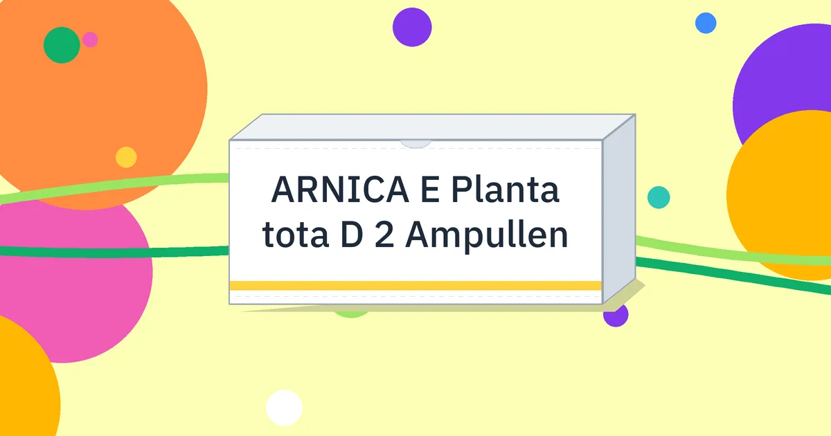 Symbolbild: Packung mit der Aufschrift ARNICA E Planta tota D 2 Ampullen (PZN 03358009) – Verfügbarkeit und Bezug in Apotheken in Frankfurt am Main