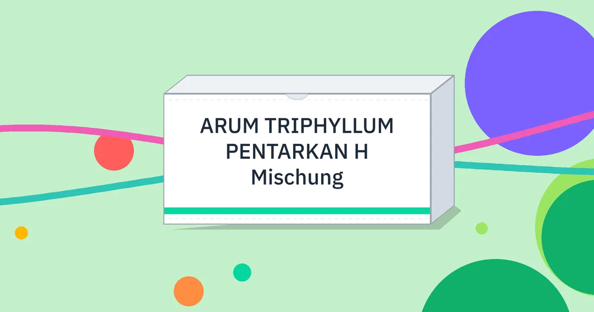 Symbolbild: Packung mit der Aufschrift ARUM TRIPHYLLUM PENTARKAN H Mischung (PZN 02074391) – Verfügbarkeit und Bezug in Apotheken in Frankfurt am Main