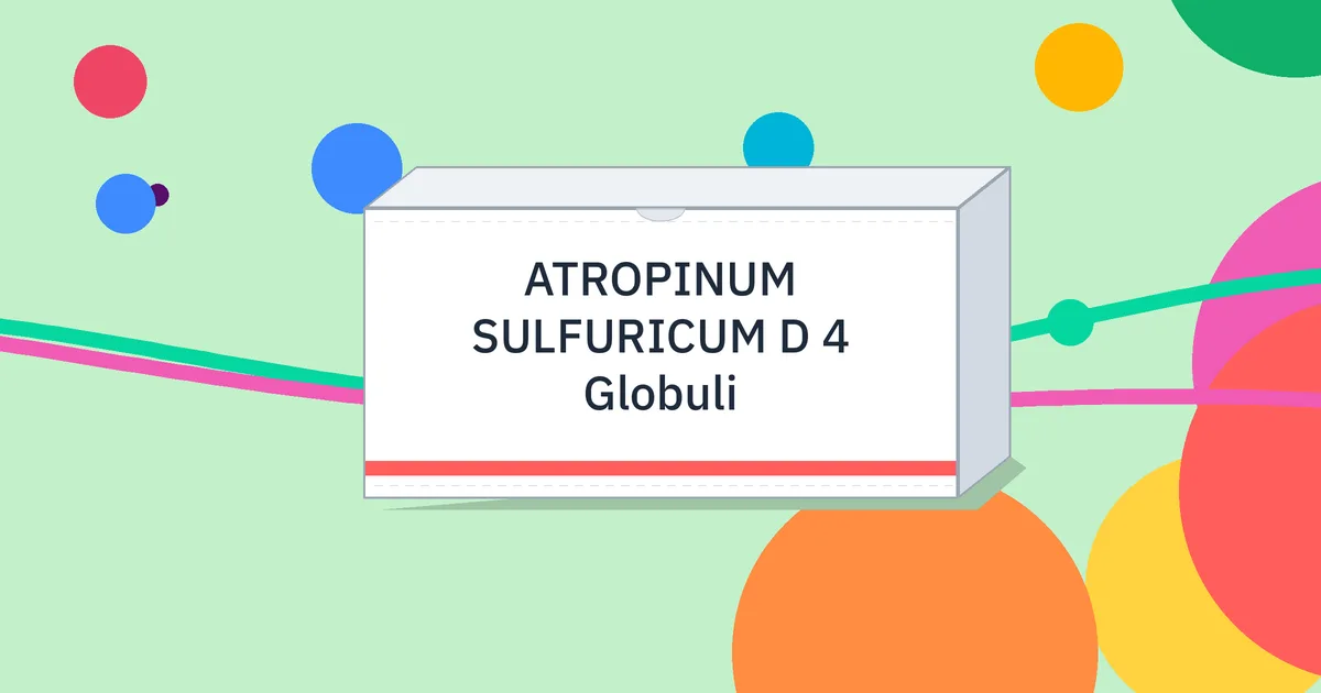 Symbolbild: Packung mit der Aufschrift ATROPINUM SULFURICUM D 4 Globuli (PZN 04206081) – Verfügbarkeit und Bezug in Apotheken in Frankfurt am Main