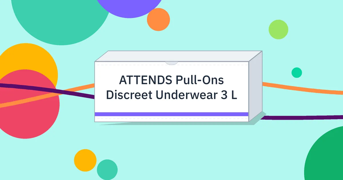 Symbolbild: Packung mit der Aufschrift ATTENDS Pull-Ons Discreet Underwear 3 L (PZN 18336568) – Verfügbarkeit und Bezug in Apotheken in Frankfurt am Main
