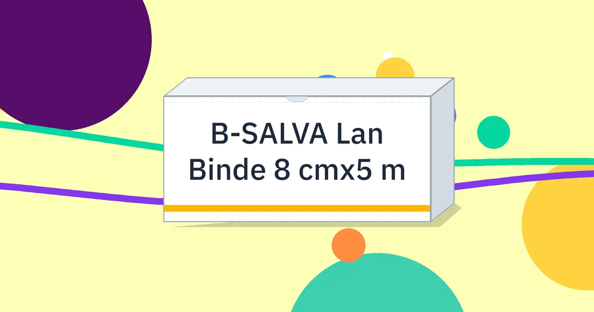 Symbolbild: Packung mit der Aufschrift B-SALVA Lan Binde 8 cmx5 m (PZN 16744145) – Verfügbarkeit und Bezug in Apotheken in Frankfurt am Main