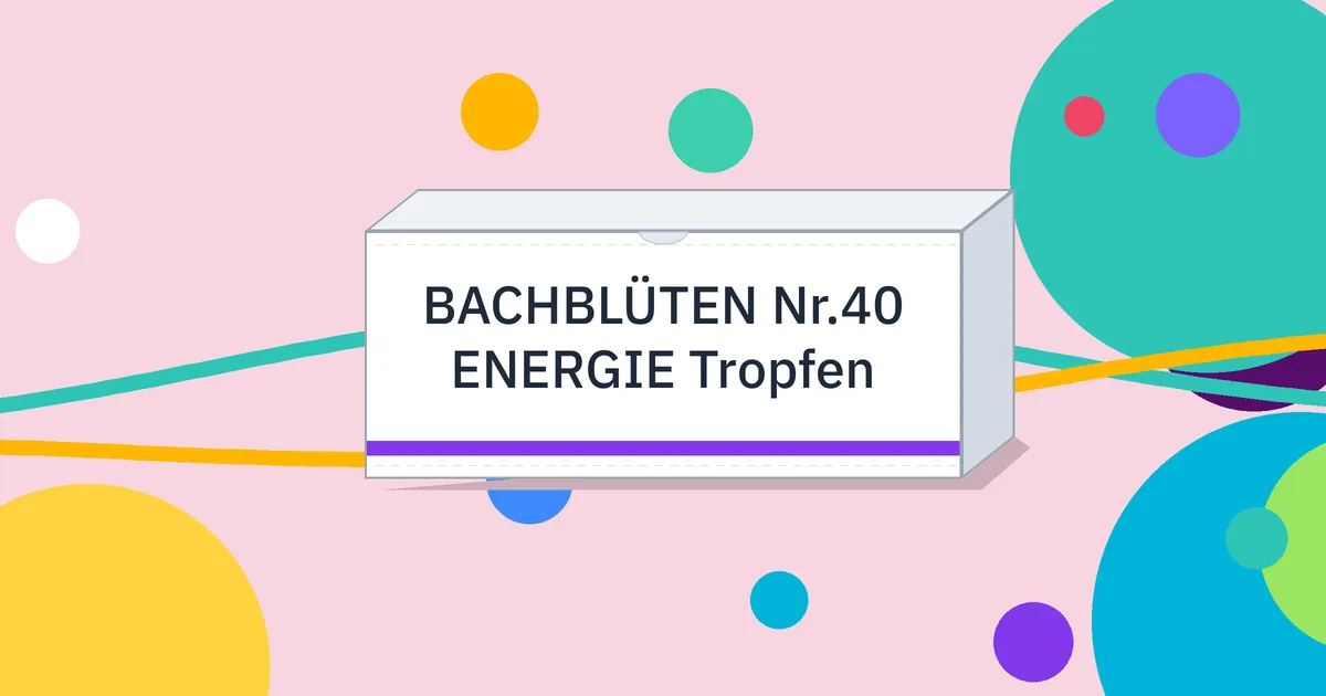 Symbolbild: Packung mit der Aufschrift BACHBLÜTEN Nr.40 ENERGIE Tropfen (PZN 19850126) – Verfügbarkeit und Bezug in Apotheken in Frankfurt am Main