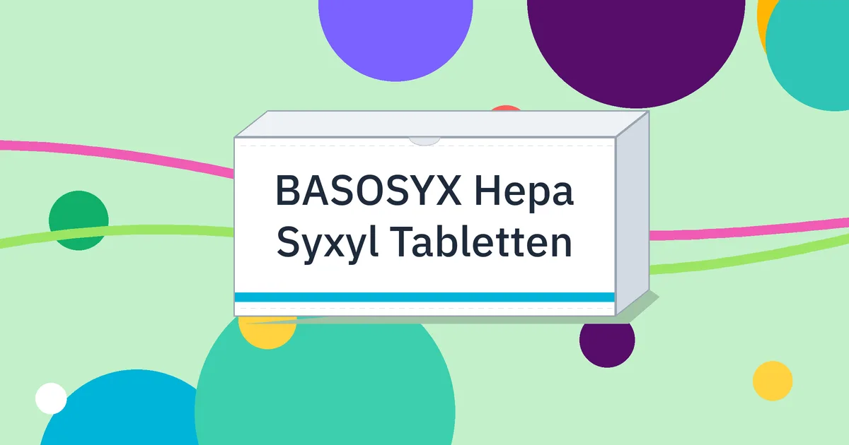 Symbolbild: Packung mit der Aufschrift BASOSYX Hepa Syxyl Tabletten (PZN 13837283) – Verfügbarkeit und Bezug in Apotheken in Frankfurt am Main