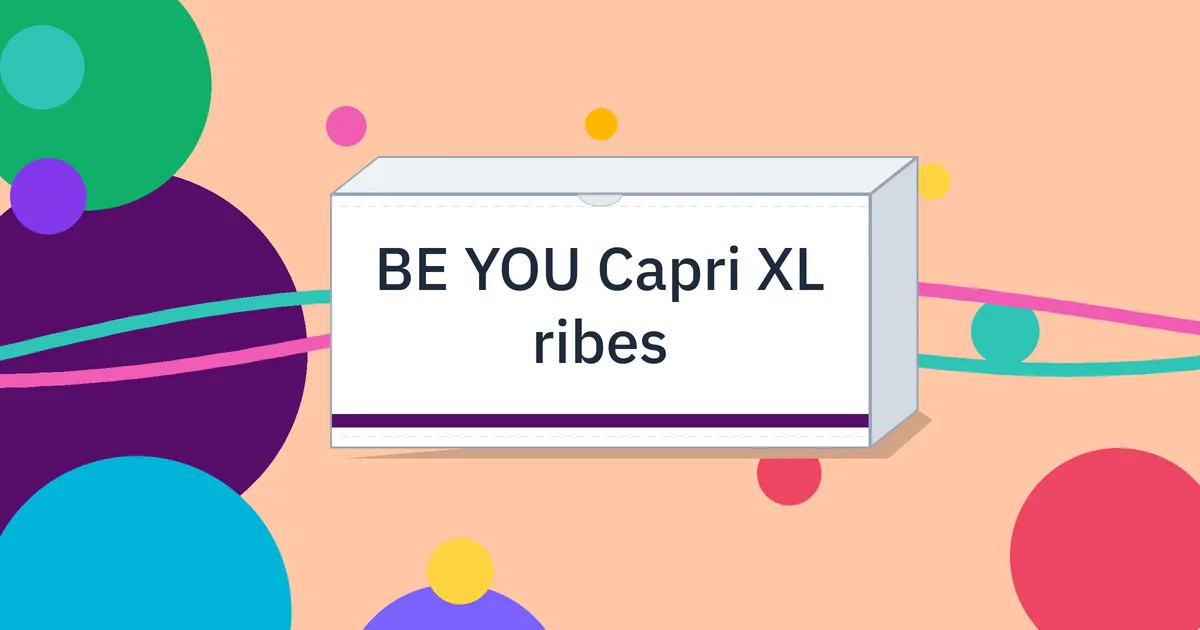 Symbolbild: Packung mit der Aufschrift BE YOU Capri XL ribes (PZN 19722138) – Verfügbarkeit und Bezug in Apotheken in Frankfurt am Main