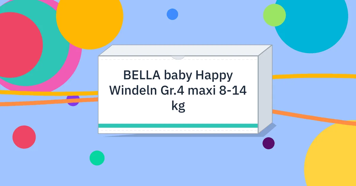 Symbolbild: Packung mit der Aufschrift BELLA baby Happy Windeln Gr.4 maxi 8-14 kg (PZN 19876120) – Verfügbarkeit und Bezug in Apotheken in Frankfurt am Main