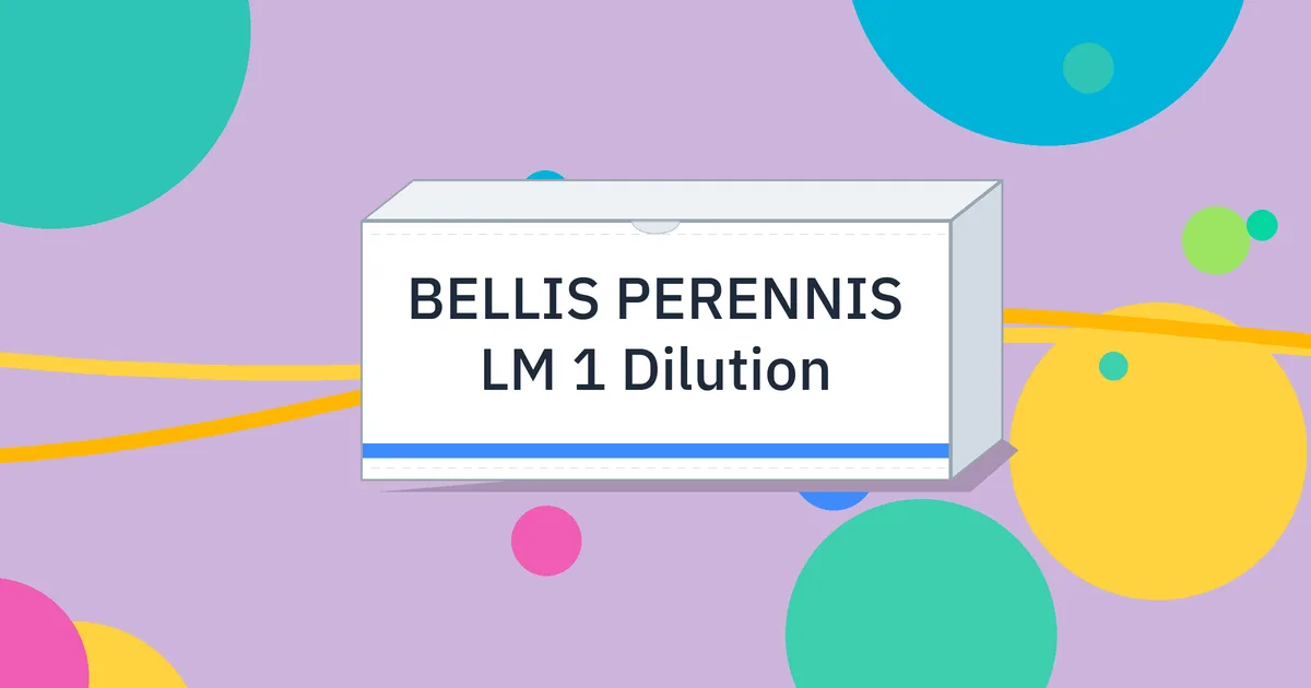 Symbolbild: Packung mit der Aufschrift BELLIS PERENNIS LM 1 Dilution (PZN 12791455) – Verfügbarkeit und Bezug in Apotheken in Frankfurt am Main