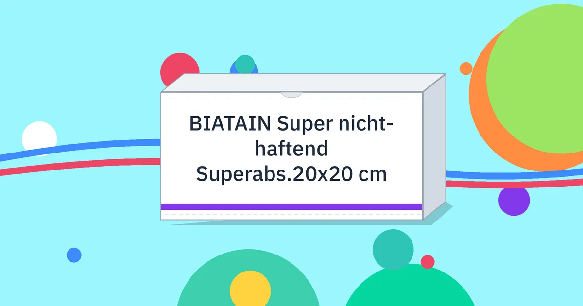 Symbolbild: Packung mit der Aufschrift BIATAIN Super nicht-haftend Superabs.20x20 cm (PZN 01406342) – Verfügbarkeit und Bezug in Apotheken in Frankfurt am Main