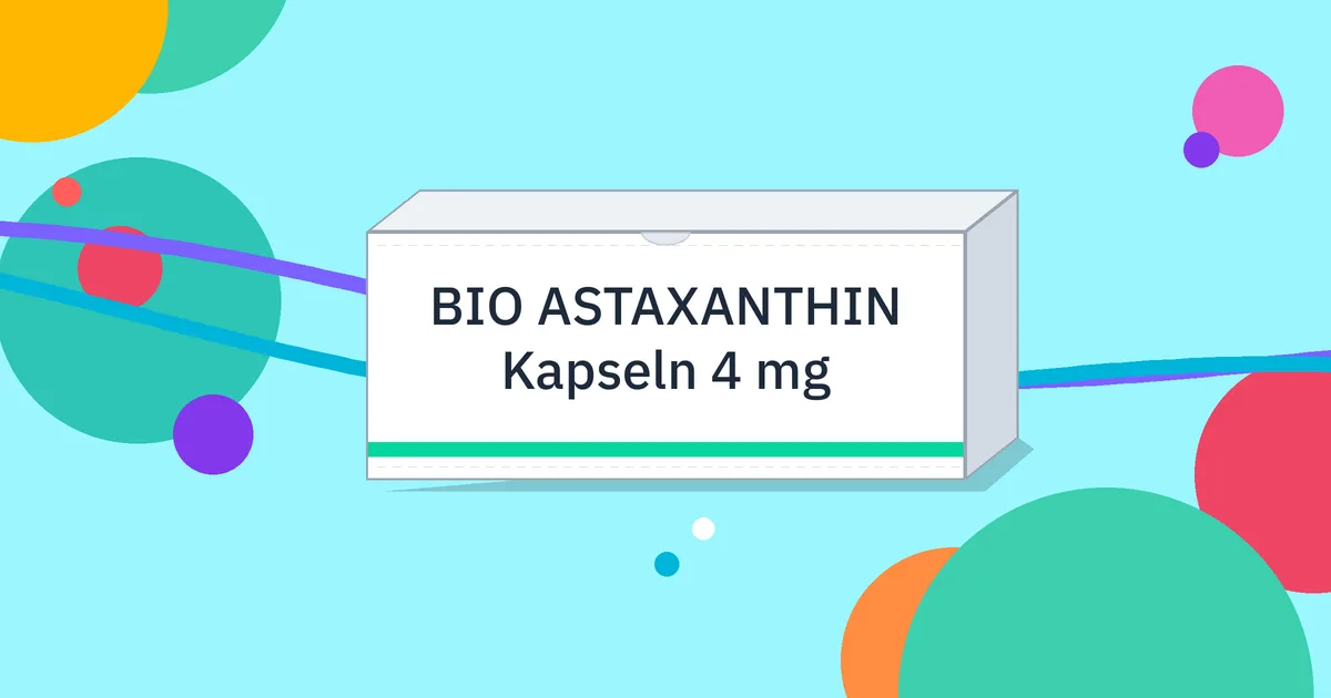 Symbolbild: Packung mit der Aufschrift BIO ASTAXANTHIN Kapseln 4 mg (PZN 19151210) – Verfügbarkeit und Bezug in Apotheken in Frankfurt am Main