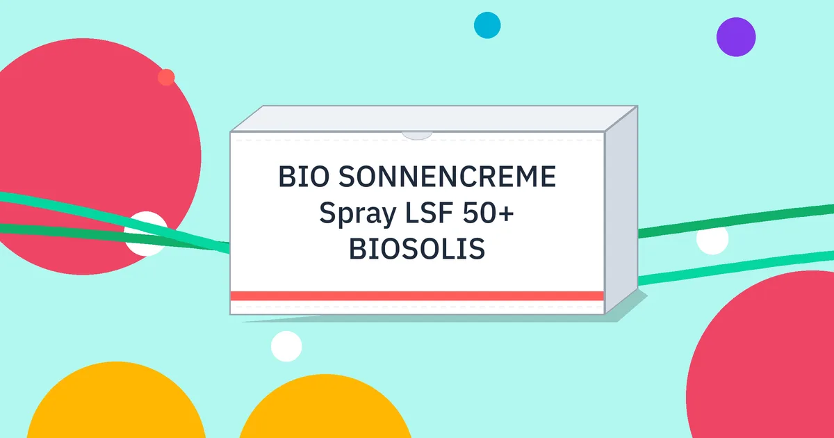 Symbolbild: Packung mit der Aufschrift BIO SONNENCREME Spray LSF 50+ BIOSOLIS (PZN 16657831) – Verfügbarkeit und Bezug in Apotheken in Frankfurt am Main