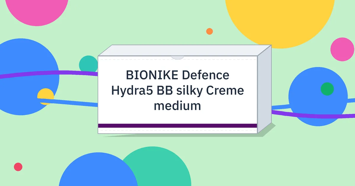 Symbolbild: Packung mit der Aufschrift BIONIKE Defence Hydra5 BB silky Creme medium (PZN 15383544) – Verfügbarkeit und Bezug in Apotheken in Frankfurt am Main