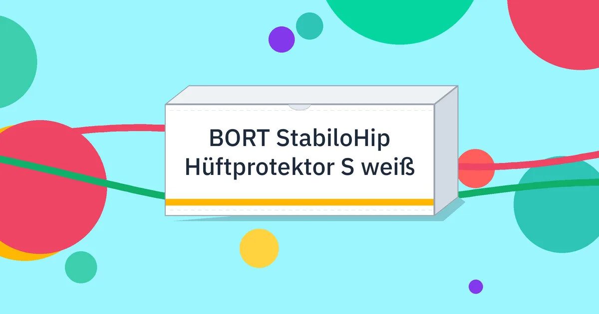 Symbolbild: Packung mit der Aufschrift BORT StabiloHip Hüftprotektor S weiß (PZN 05563759) – Verfügbarkeit und Bezug in Apotheken in Frankfurt am Main