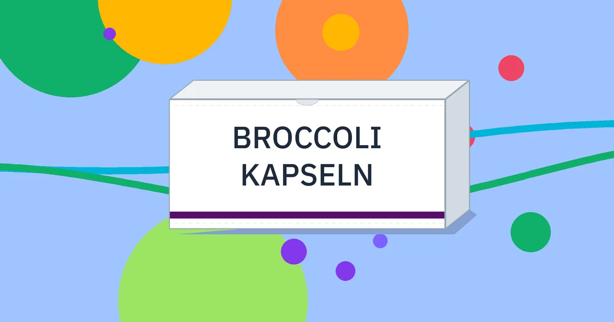 Symbolbild: Packung mit der Aufschrift BROCCOLI KAPSELN (PZN 07659771) – Verfügbarkeit und Bezug in Apotheken in Frankfurt am Main