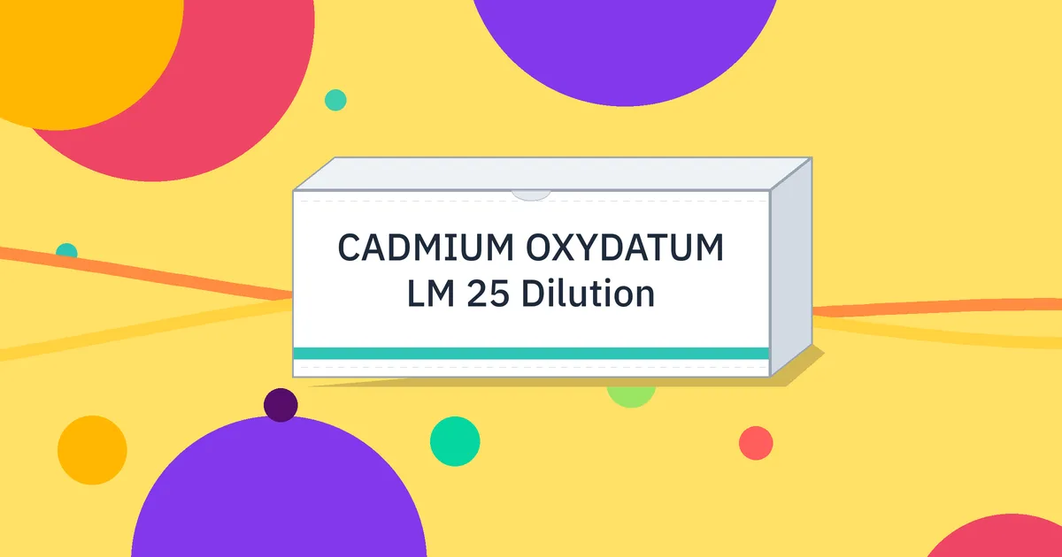 Symbolbild: Packung mit der Aufschrift CADMIUM OXYDATUM LM 25 Dilution (PZN 13401427) – Verfügbarkeit und Bezug in Apotheken in Frankfurt am Main