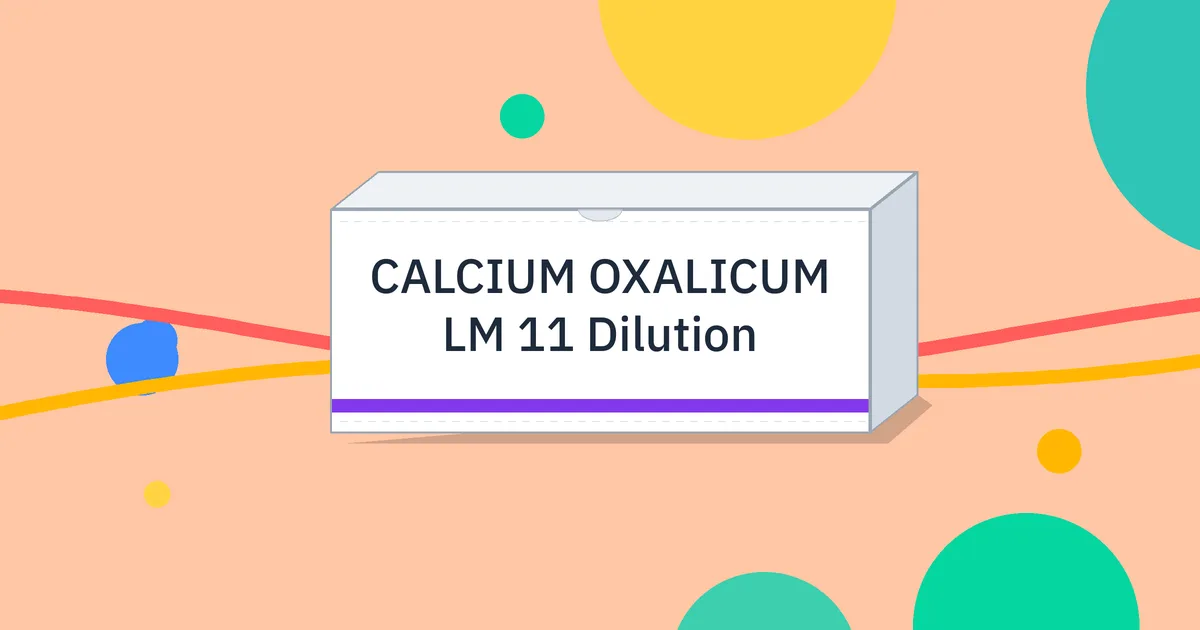Symbolbild: Packung mit der Aufschrift CALCIUM OXALICUM LM 11 Dilution (PZN 13410202) – Verfügbarkeit und Bezug in Apotheken in Frankfurt am Main
