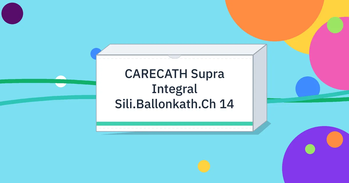 Symbolbild: Packung mit der Aufschrift CARECATH Supra Integral Sili.Ballonkath.Ch 14 (PZN 10198138) – Verfügbarkeit und Bezug in Apotheken in Frankfurt am Main