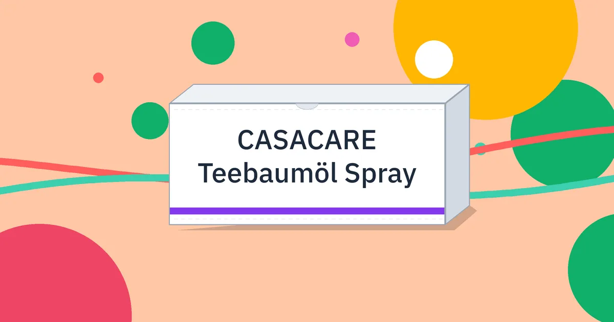 Symbolbild: Packung mit der Aufschrift CASACARE Teebaumöl Spray (PZN 14145529) – Verfügbarkeit und Bezug in Apotheken in Frankfurt am Main
