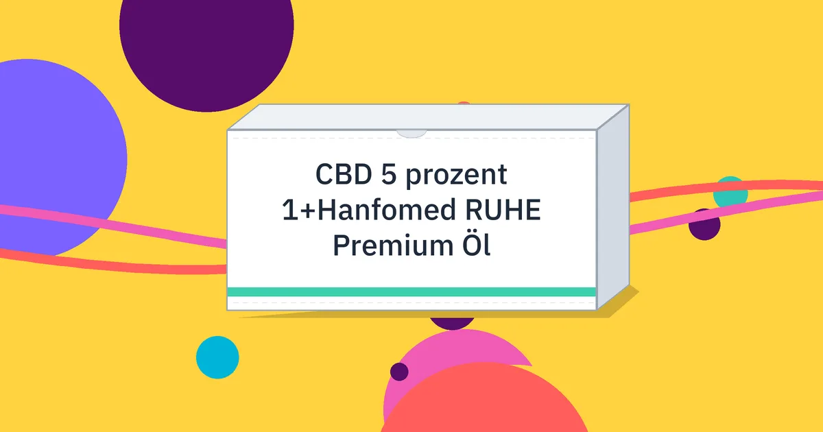Symbolbild: Packung mit der Aufschrift CBD 5 prozent 1+Hanfomed RUHE Premium Öl (PZN 18762288) – Verfügbarkeit und Bezug in Apotheken in Frankfurt am Main