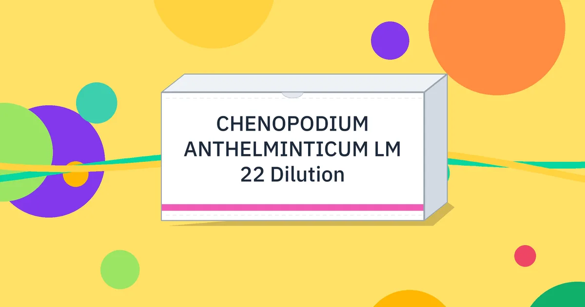 Symbolbild: Packung mit der Aufschrift CHENOPODIUM ANTHELMINTICUM LM 22 Dilution (PZN 13440924) – Verfügbarkeit und Bezug in Apotheken in Frankfurt am Main