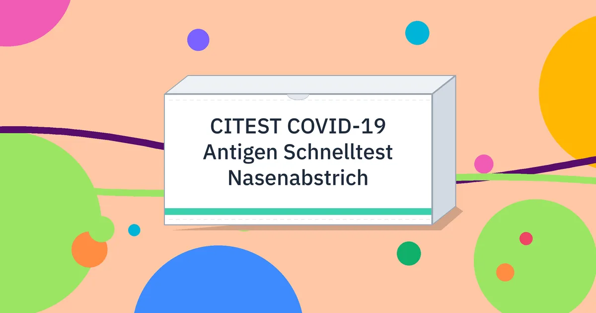 Symbolbild: Packung mit der Aufschrift CITEST COVID-19 Antigen Schnelltest Nasenabstrich (PZN 18229051) – Verfügbarkeit und Bezug in Apotheken in Frankfurt am Main