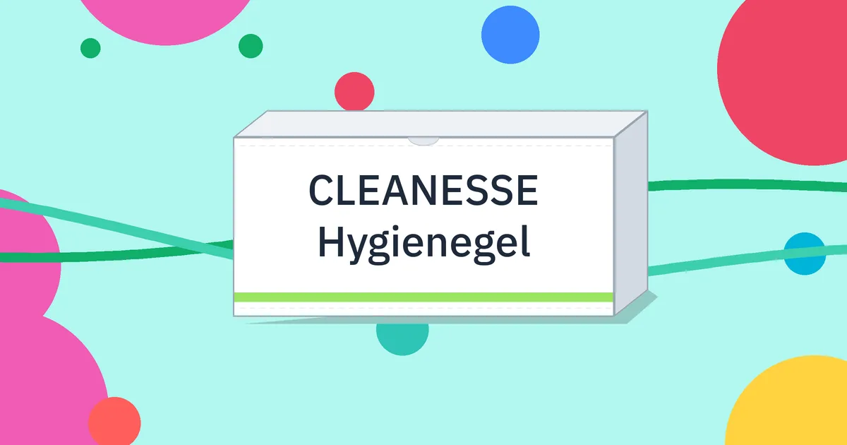 Symbolbild: Packung mit der Aufschrift CLEANESSE Hygienegel (PZN 16677673) – Verfügbarkeit und Bezug in Apotheken in Frankfurt am Main