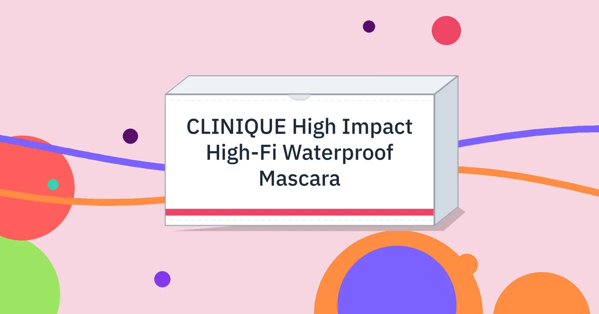 Symbolbild: Packung mit der Aufschrift CLINIQUE High Impact High-Fi Waterproof Mascara (PZN 20303725) – Verfügbarkeit und Bezug in Apotheken in Frankfurt am Main