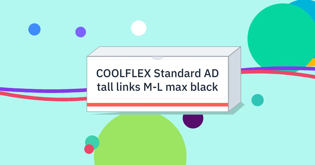 Symbolbild: Packung mit der Aufschrift COOLFLEX Standard AD tall links M-L max black (PZN 19535175) – Verfügbarkeit und Bezug in Apotheken in Frankfurt am Main
