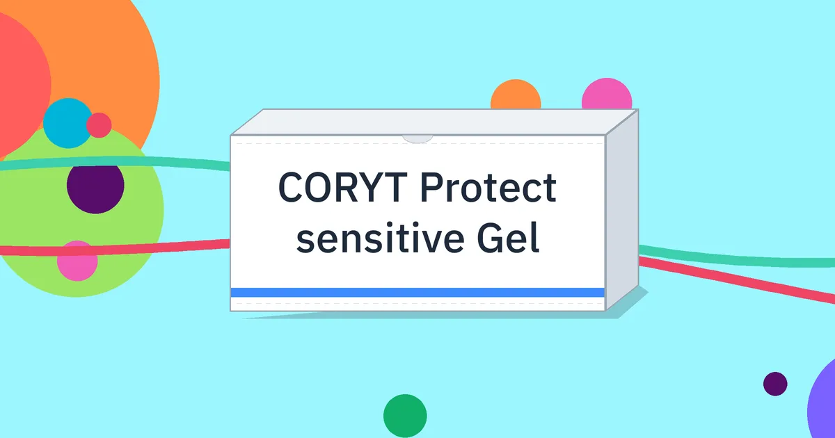 Symbolbild: Packung mit der Aufschrift CORYT Protect sensitive Gel (PZN 09441421) – Verfügbarkeit und Bezug in Apotheken in Frankfurt am Main