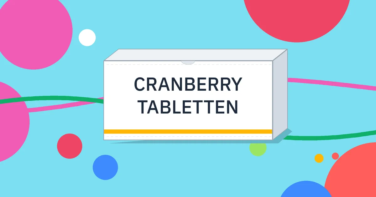 Symbolbild: Packung mit der Aufschrift CRANBERRY TABLETTEN (PZN 00523229) – Verfügbarkeit und Bezug in Apotheken in Frankfurt am Main