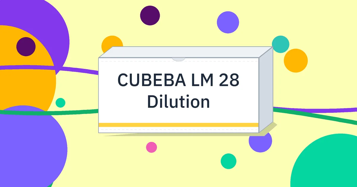 Symbolbild: Packung mit der Aufschrift CUBEBA LM 28 Dilution (PZN 13456977) – Verfügbarkeit und Bezug in Apotheken in Frankfurt am Main