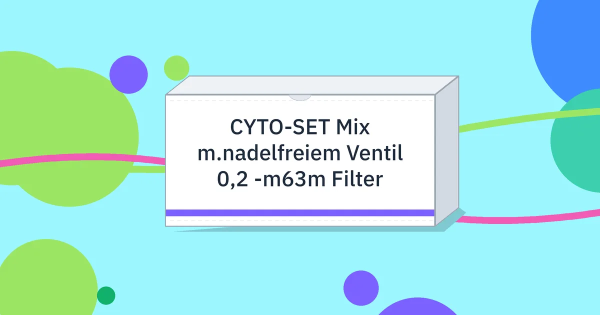 Symbolbild: Packung mit der Aufschrift CYTO-SET Mix m.nadelfreiem Ventil 0,2 -m63m Filter (PZN 10759393) – Verfügbarkeit und Bezug in Apotheken in Frankfurt am Main