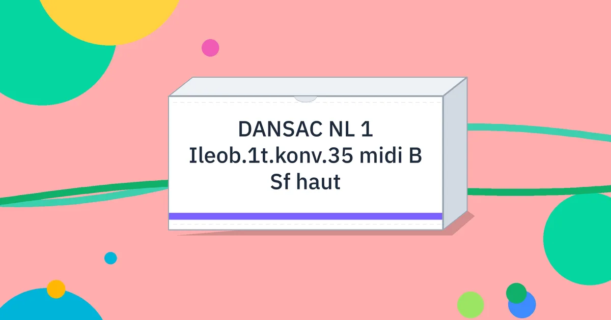 Symbolbild: Packung mit der Aufschrift DANSAC NL 1 Ileob.1t.konv.35 midi B Sf haut (PZN 10945954) – Verfügbarkeit und Bezug in Apotheken in Frankfurt am Main