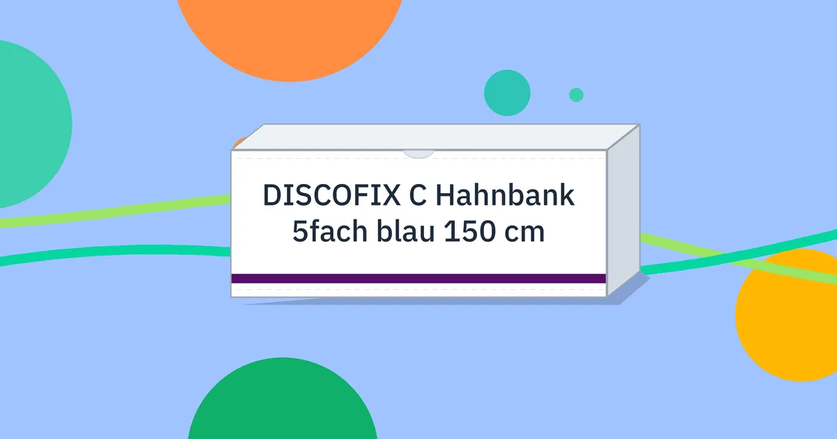 Symbolbild: Packung mit der Aufschrift DISCOFIX C Hahnbank 5fach blau 150 cm (PZN 11180844) – Verfügbarkeit und Bezug in Apotheken in Frankfurt am Main