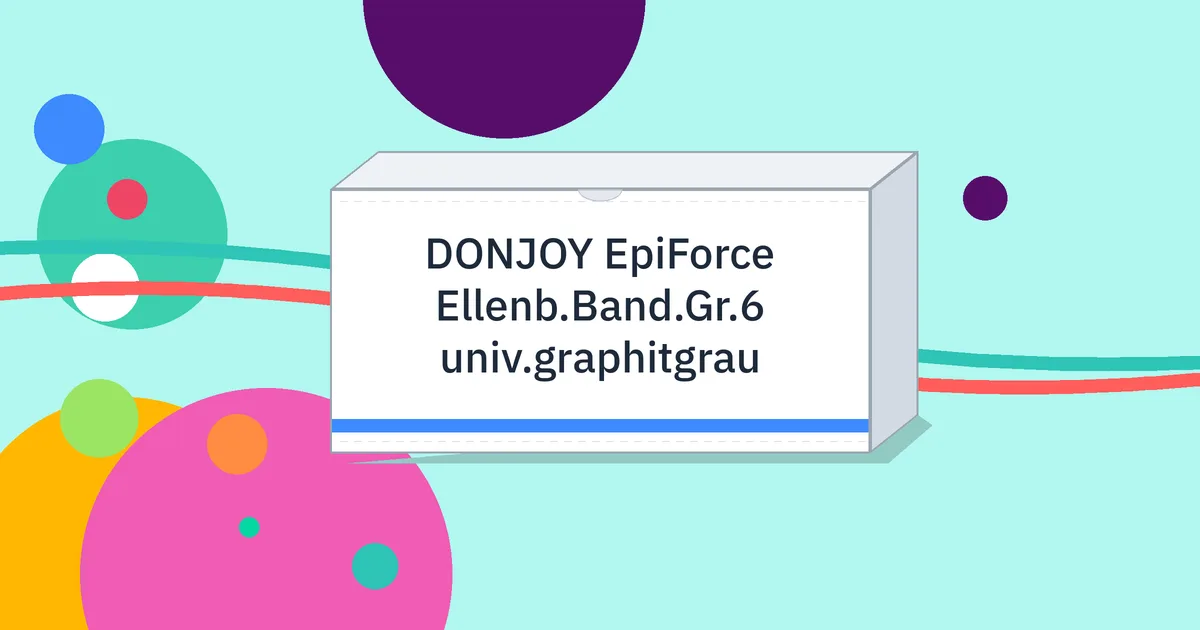 Symbolbild: Packung mit der Aufschrift DONJOY EpiForce Ellenb.Band.Gr.6 univ.graphitgrau (PZN 18668508) – Verfügbarkeit und Bezug in Apotheken in Frankfurt am Main