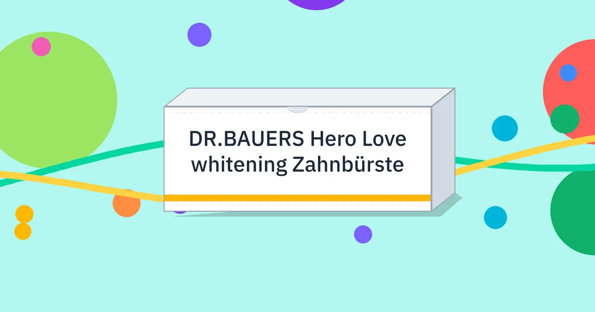 Symbolbild: Packung mit der Aufschrift DR.BAUERS Hero Love whitening Zahnbürste (PZN 18112998) – Verfügbarkeit und Bezug in Apotheken in Frankfurt am Main