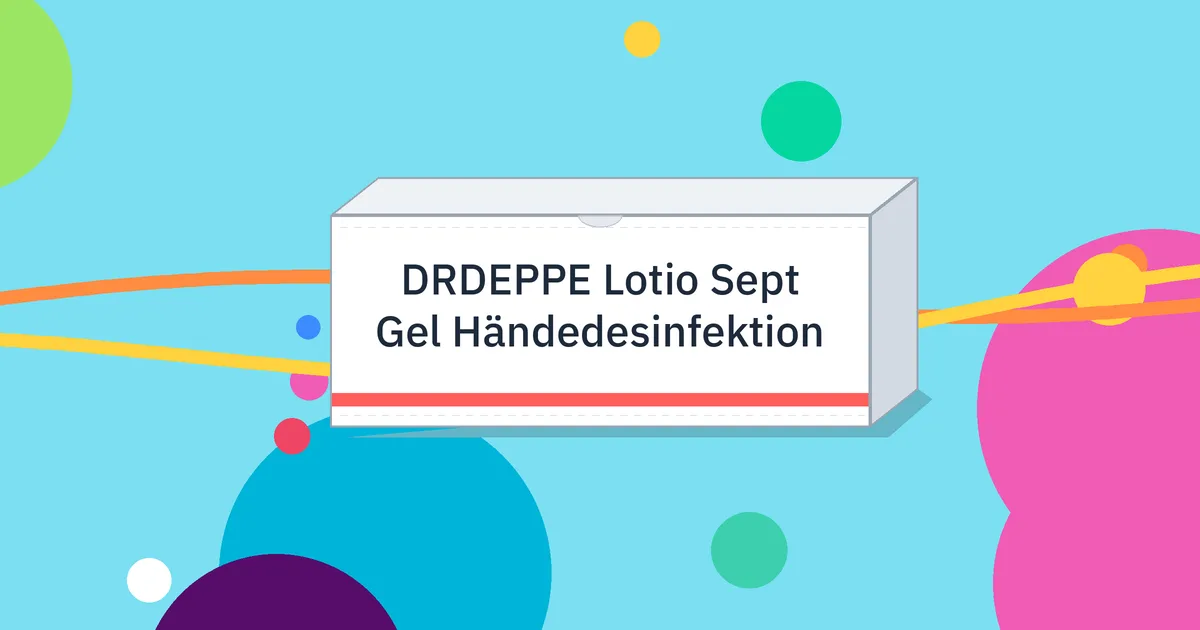 Symbolbild: Packung mit der Aufschrift DRDEPPE Lotio Sept Gel Händedesinfektion (PZN 18311657) – Verfügbarkeit und Bezug in Apotheken in Frankfurt am Main