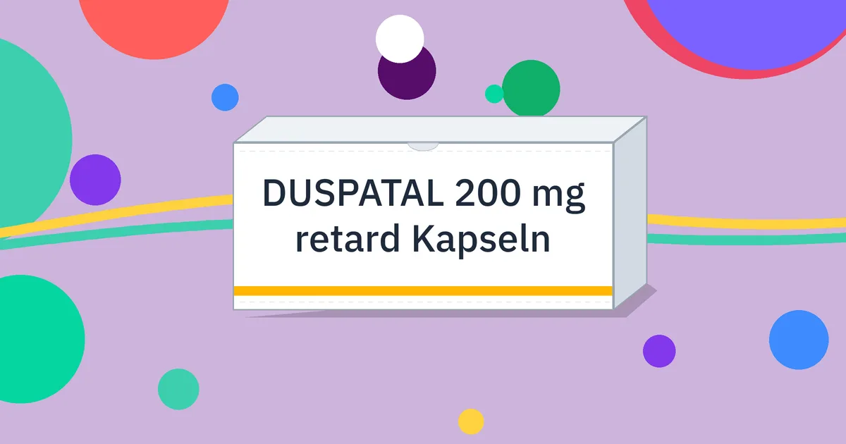 Symbolbild: Packung mit der Aufschrift DUSPATAL 200 mg retard Kapseln (PZN 07235189) – Verfügbarkeit und Bezug in Apotheken in Frankfurt am Main