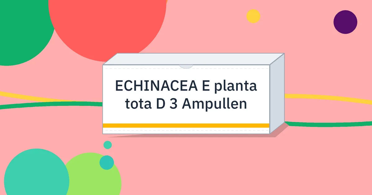 Symbolbild: Packung mit der Aufschrift ECHINACEA E planta tota D 3 Ampullen (PZN 02832584) – Verfügbarkeit und Bezug in Apotheken in Frankfurt am Main