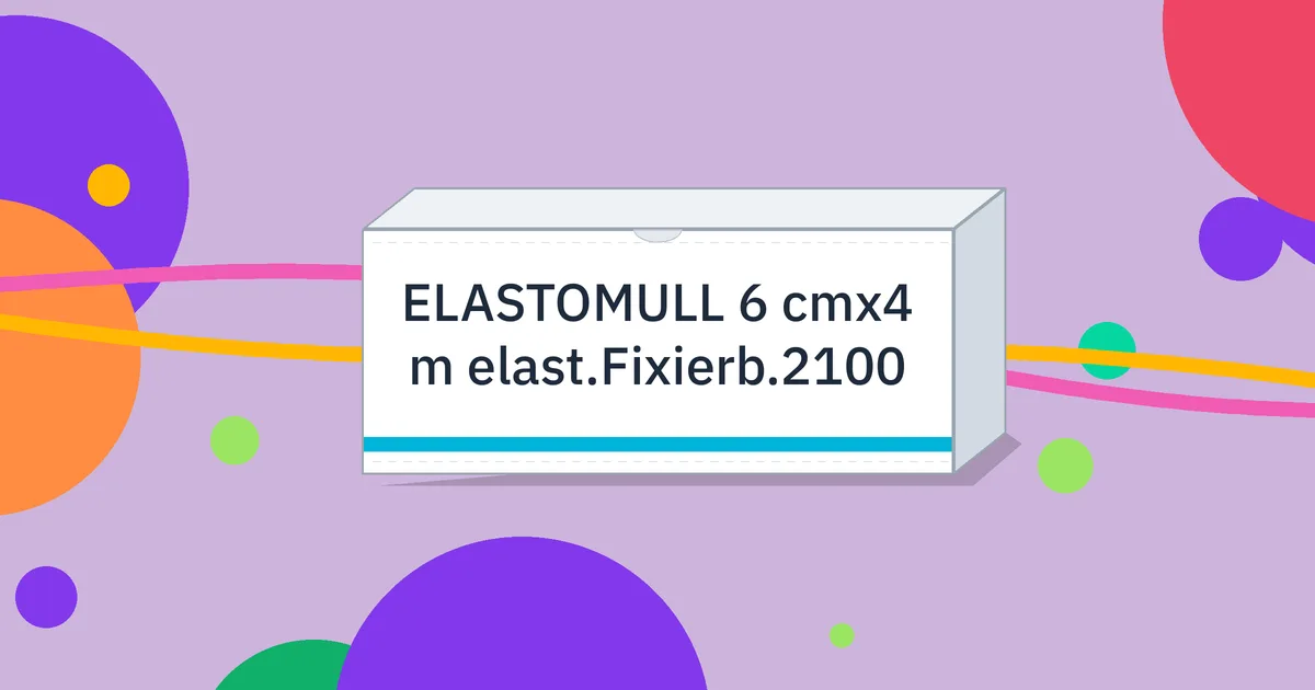 Symbolbild: Packung mit der Aufschrift ELASTOMULL 6 cmx4 m elast.Fixierb.2100 (PZN 16516208) – Verfügbarkeit und Bezug in Apotheken in Frankfurt am Main