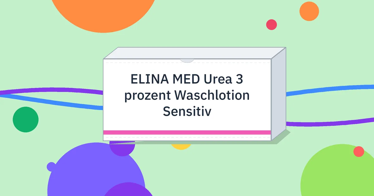 Symbolbild: Packung mit der Aufschrift ELINA MED Urea 3 prozent Waschlotion Sensitiv (PZN 13850941) – Verfügbarkeit und Bezug in Apotheken in Frankfurt am Main