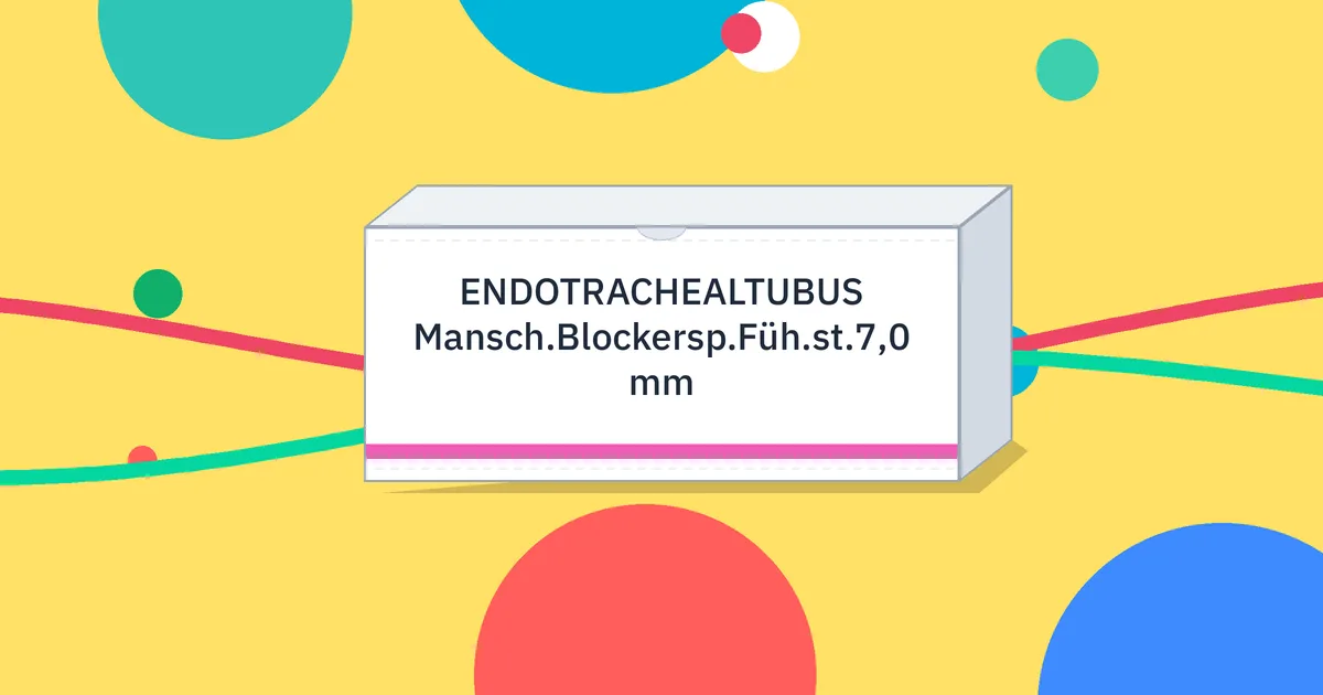 Symbolbild: Packung mit der Aufschrift ENDOTRACHEALTUBUS Mansch.Blockersp.Füh.st.7,0 mm (PZN 08887215) – Verfügbarkeit und Bezug in Apotheken in Frankfurt am Main