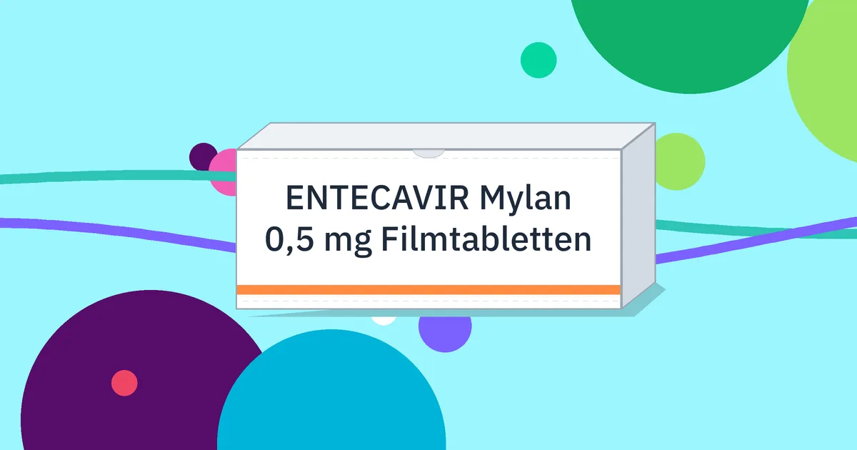 Symbolbild: Packung mit der Aufschrift ENTECAVIR Mylan 0,5 mg Filmtabletten (PZN 16601049) – Verfügbarkeit und Bezug in Apotheken in Frankfurt am Main