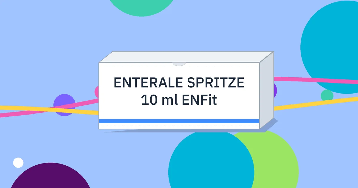 Symbolbild: Packung mit der Aufschrift ENTERALE SPRITZE 10 ml ENFit (PZN 11331125) – Verfügbarkeit und Bezug in Apotheken in Frankfurt am Main
