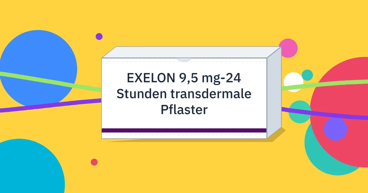 Symbolbild: Packung mit der Aufschrift EXELON 9,5 mg-24 Stunden transdermale Pflaster (PZN 14242445) – Verfügbarkeit und Bezug in Apotheken in Frankfurt am Main