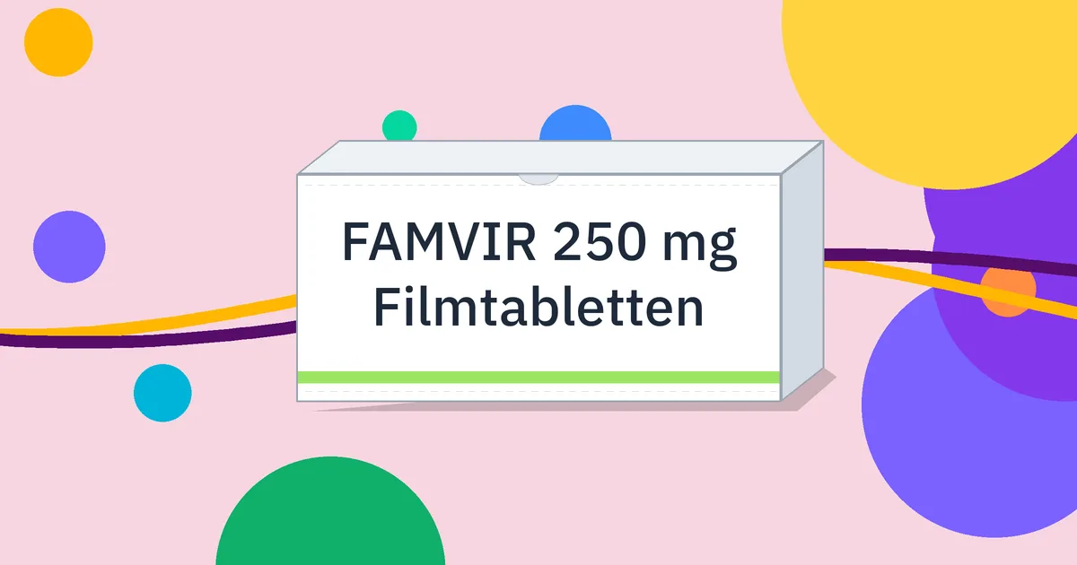 Symbolbild: Packung mit der Aufschrift FAMVIR 250 mg Filmtabletten (PZN 10131559) – Verfügbarkeit und Bezug in Apotheken in Frankfurt am Main