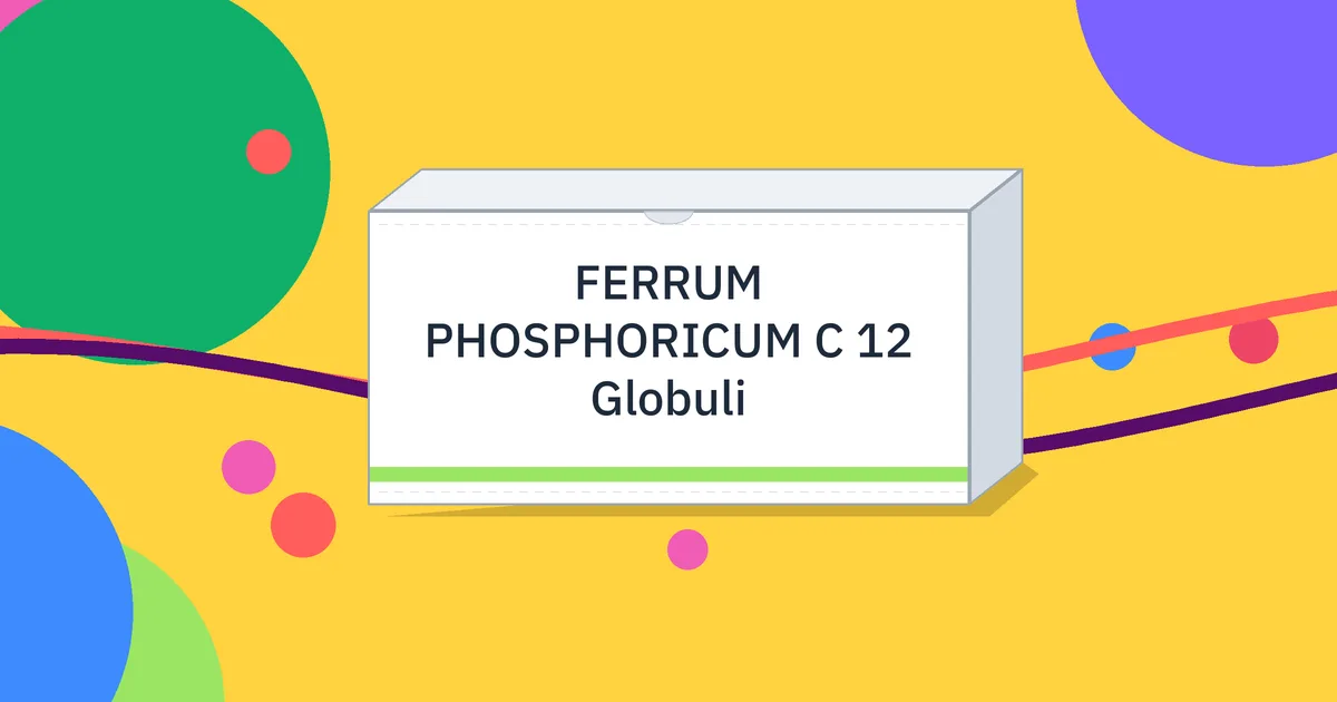 Symbolbild: Packung mit der Aufschrift FERRUM PHOSPHORICUM C 12 Globuli (PZN 04776186) – Verfügbarkeit und Bezug in Apotheken in Frankfurt am Main