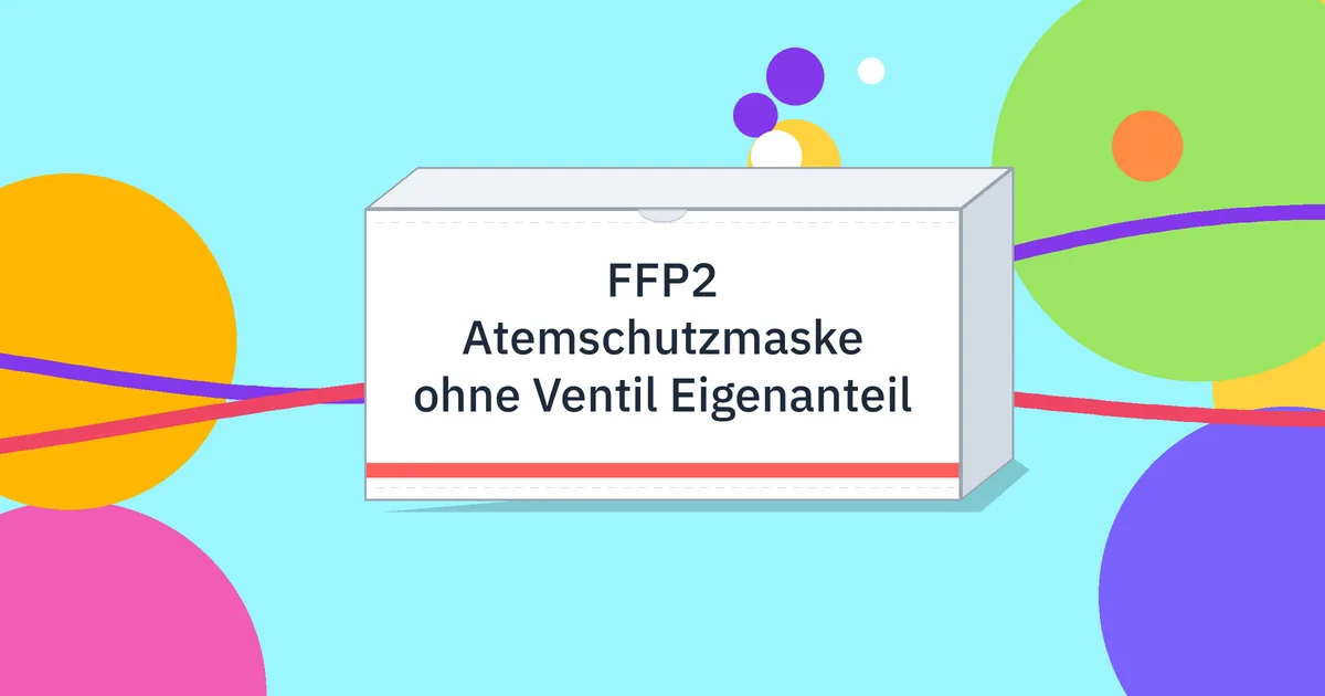 Symbolbild: Packung mit der Aufschrift FFP2 Atemschutzmaske ohne Ventil Eigenanteil (PZN 17205947) – Verfügbarkeit und Bezug in Apotheken in Frankfurt am Main