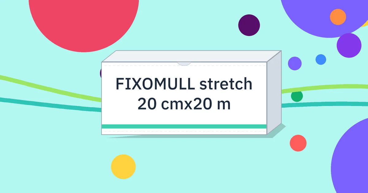 Symbolbild: Packung mit der Aufschrift FIXOMULL stretch 20 cmx20 m (PZN 17451801) – Verfügbarkeit und Bezug in Apotheken in Frankfurt am Main