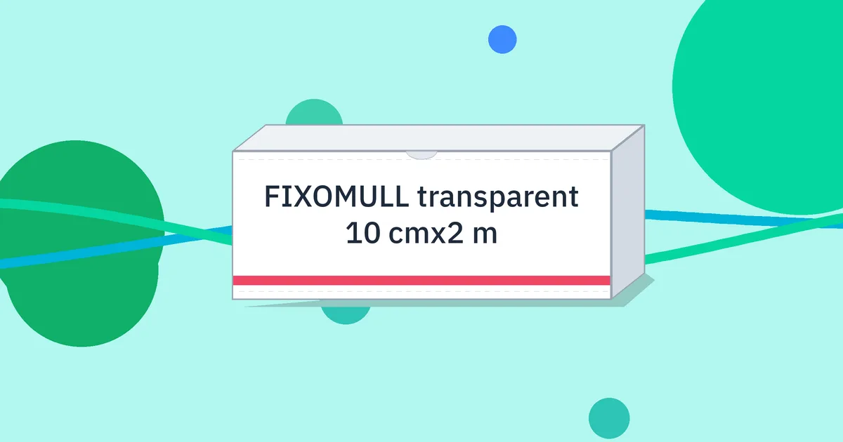 Symbolbild: Packung mit der Aufschrift FIXOMULL transparent 10 cmx2 m (PZN 17842140) – Verfügbarkeit und Bezug in Apotheken in Frankfurt am Main